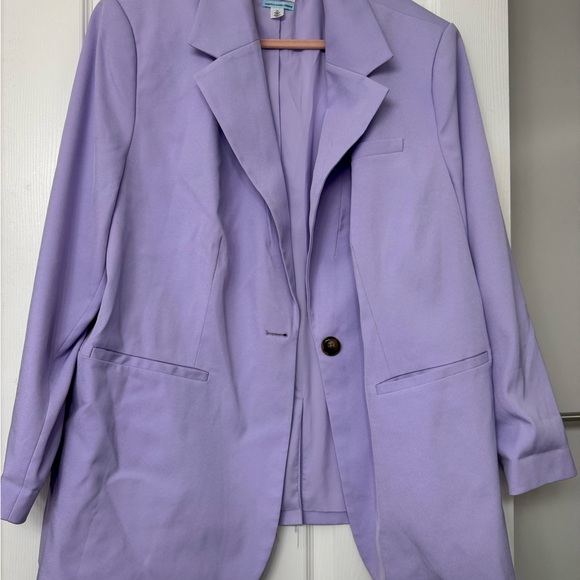 Future Collective | Jackets & Coats | Pastel Lavender Relaxed Fit ...